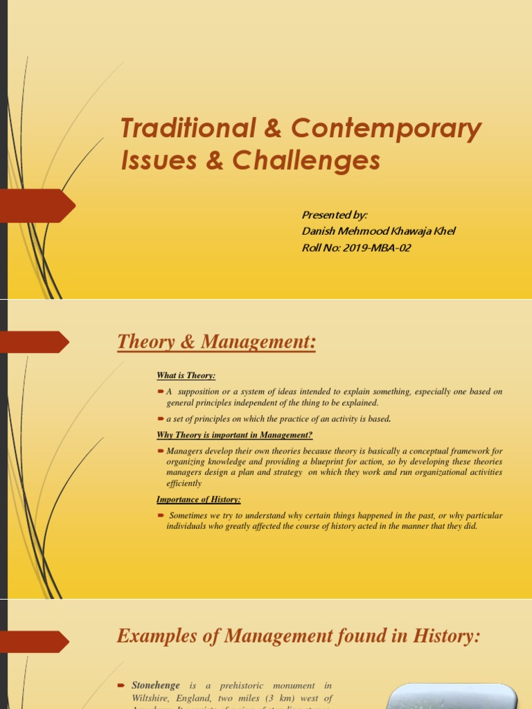 Traditional vs. Contemporary Challenges | PDF | Stonehenge | Theory