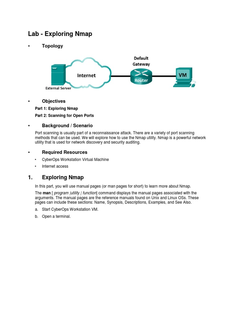 4.5.2.10 Lab - Exploring Nmap | PDF | File Transfer Protocol | Computer Network