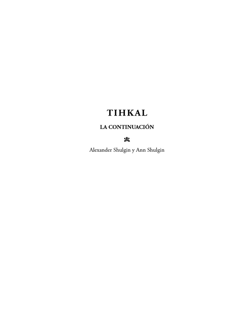 Tihkal PDF | PDF | Mdma | Amor