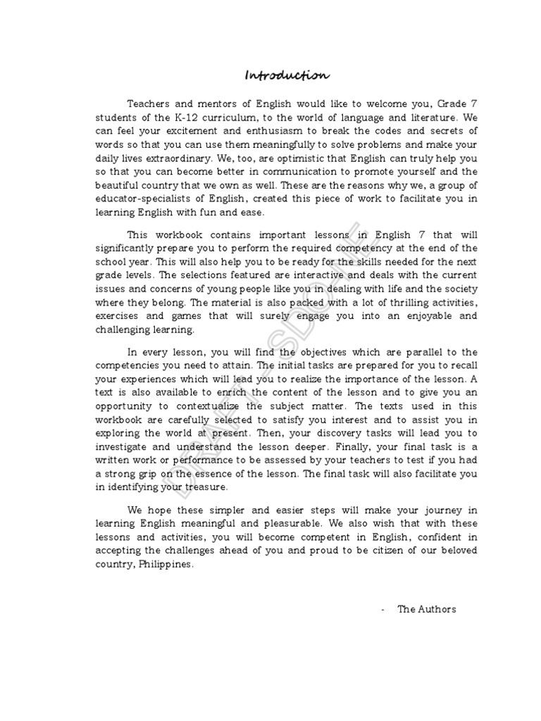 Grade 7 3rd To 4th Grading Learner's Materials | PDF | Narrative | Teachers