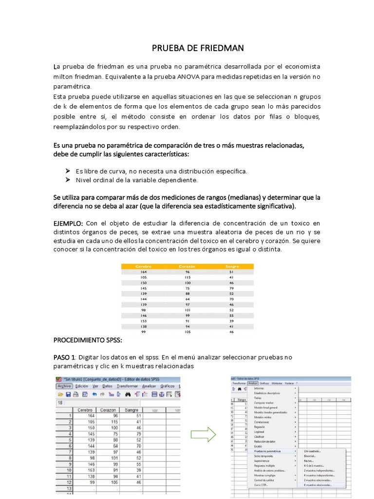 Prueba de Friedman | Descargar gratis PDF | Aleatoriedad | Spss