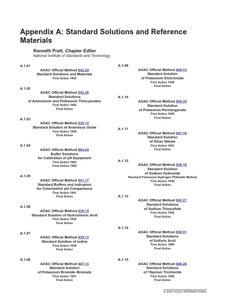 Appendix A PDF | Download Free PDF | Buffer Solution | Ph
