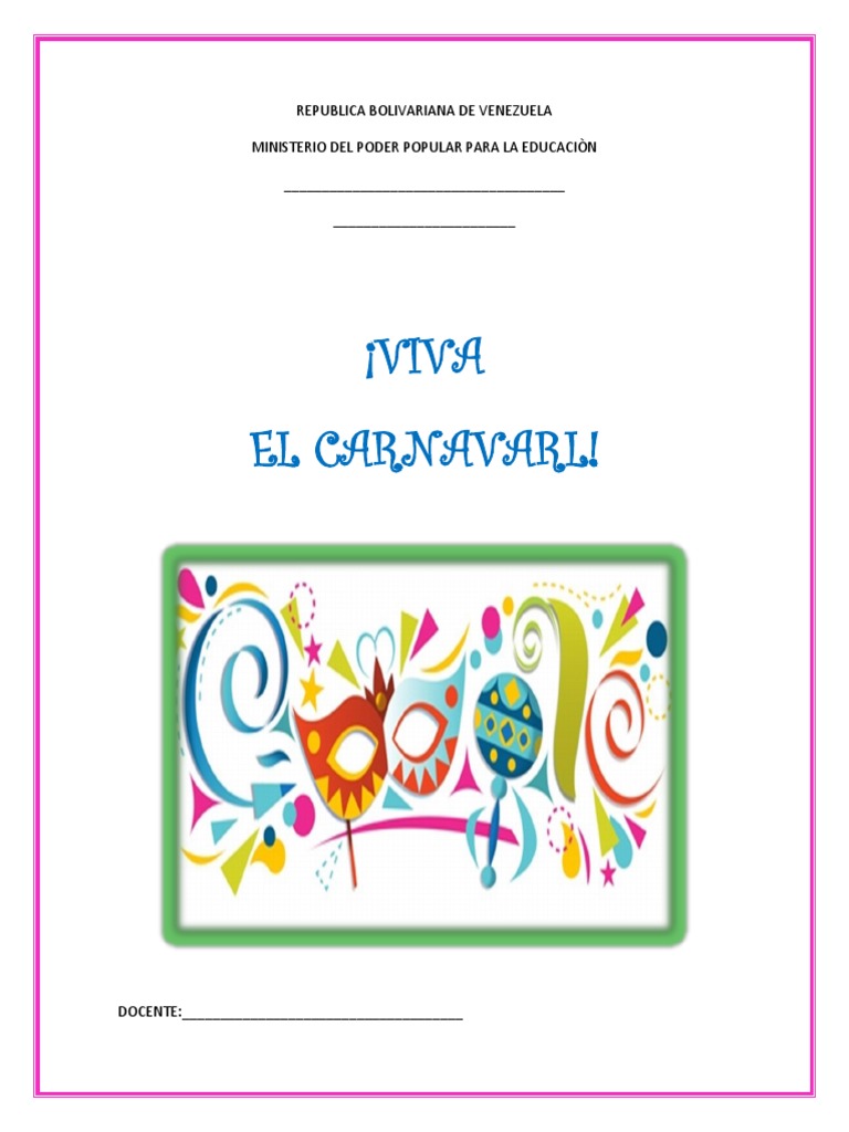 Proyecto Educativo sobre el Carnaval | PDF | Carnaval | Número natural