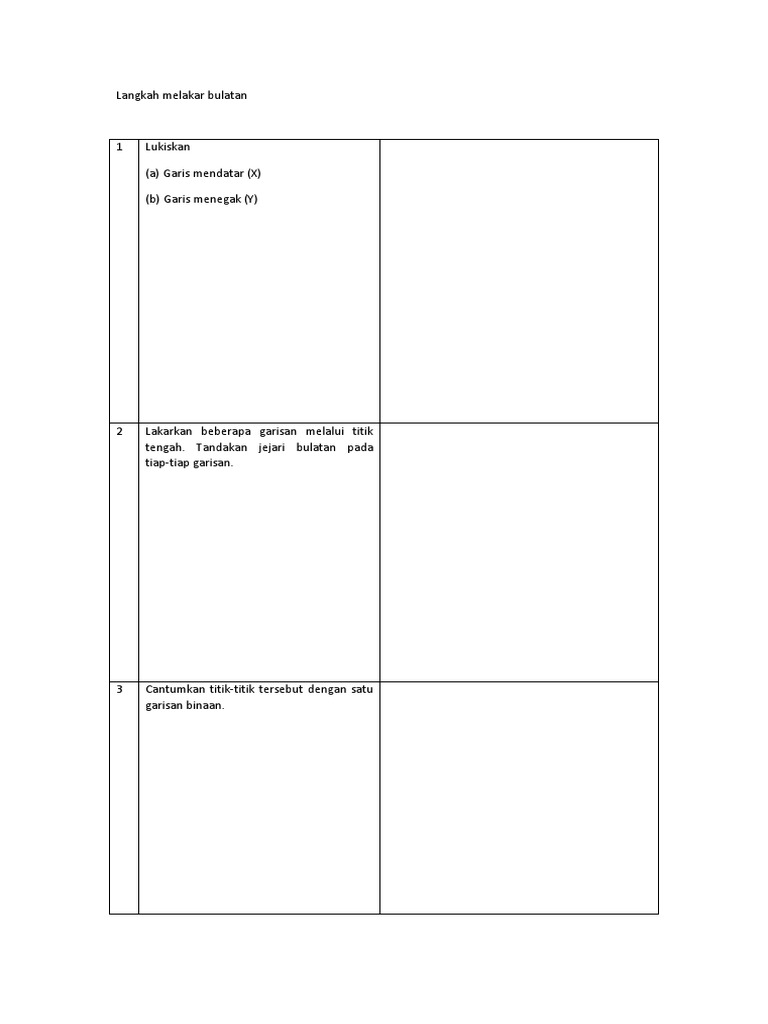 Langkah Melakar Bulatan | PDF