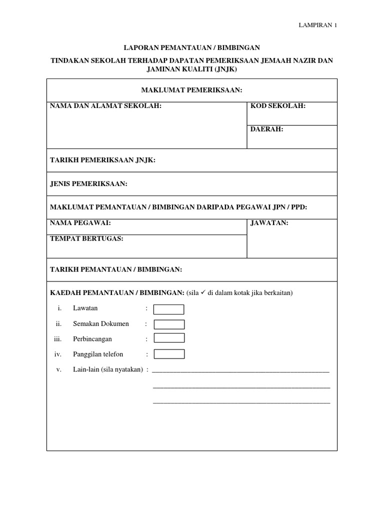 03 Kegunaan PPD Borang Bimbingan JNJK | PDF