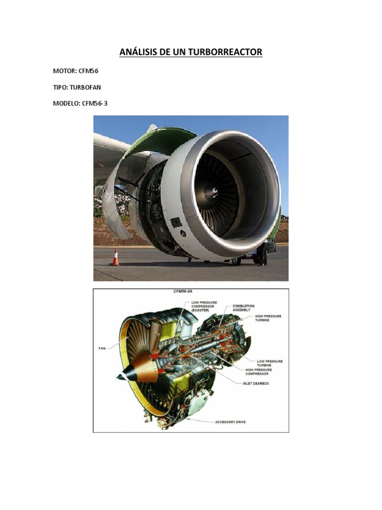 Analisis de Un Turboreactor | PDF | Motor de combustión interna | Tecnologías de gas