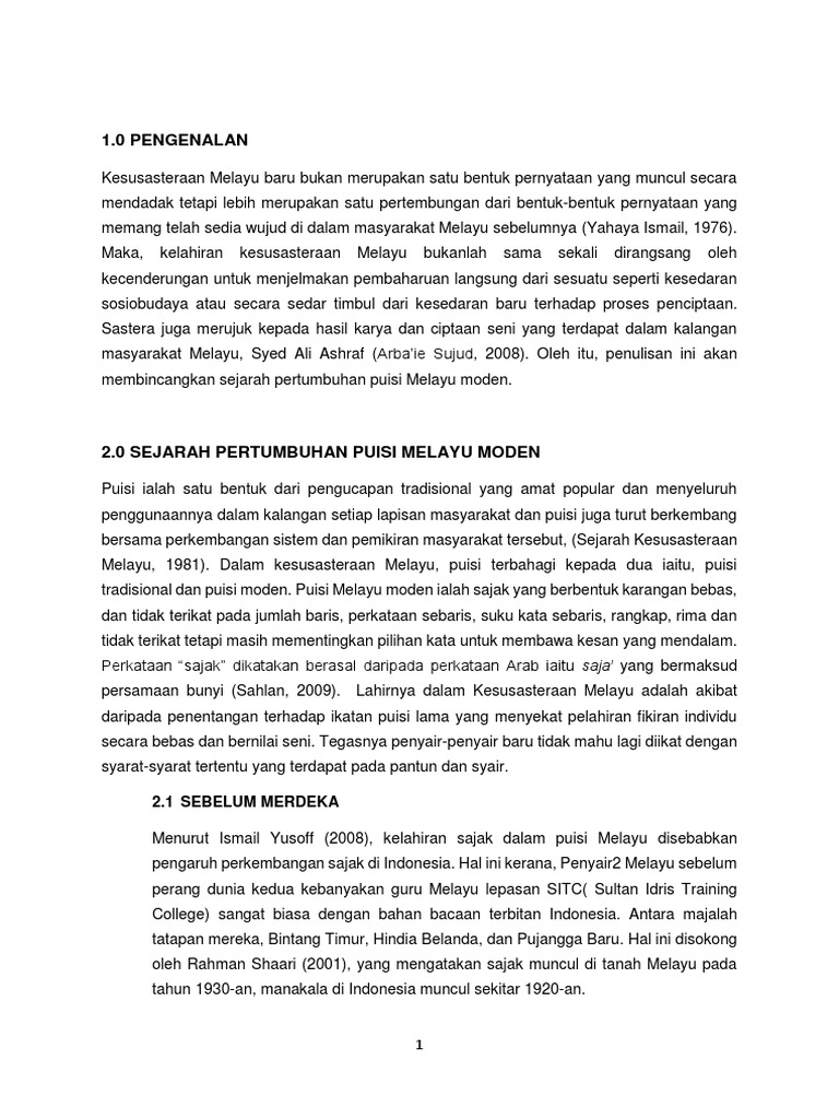 Puisi Melayu Moden | PDF
