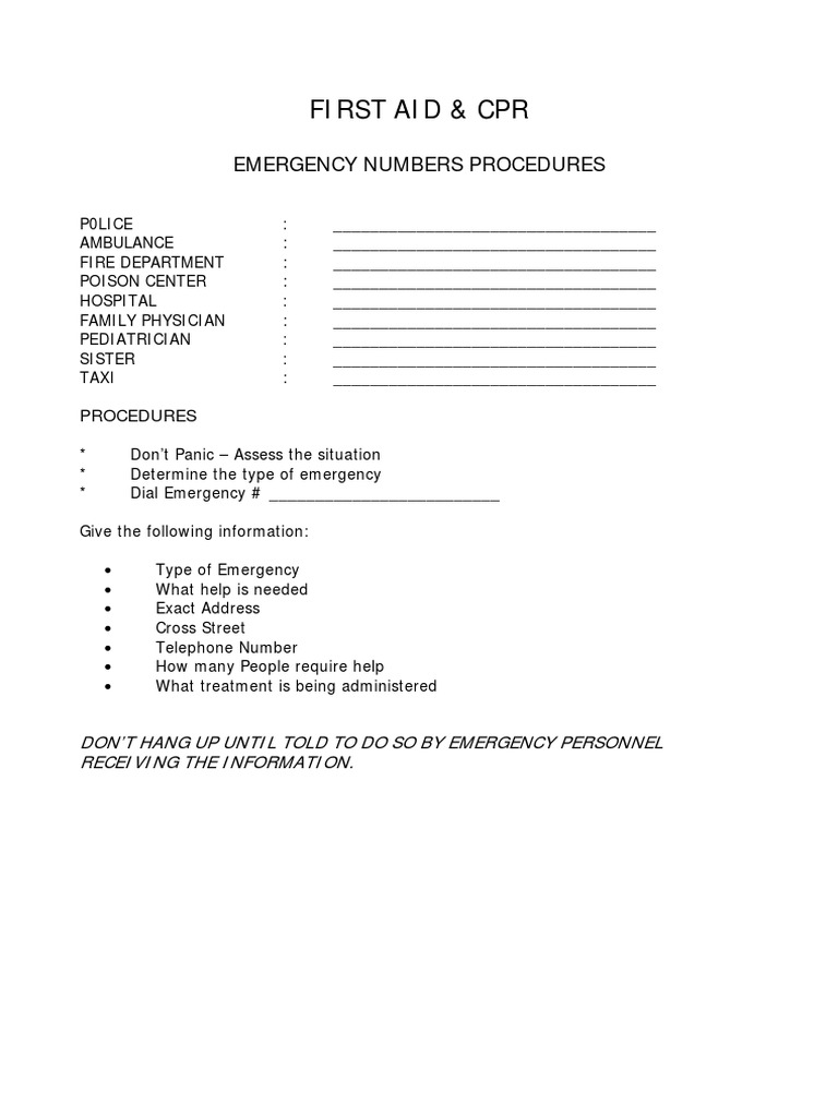 First Aid Reference | PDF | Cardiopulmonary Resuscitation | First Aid