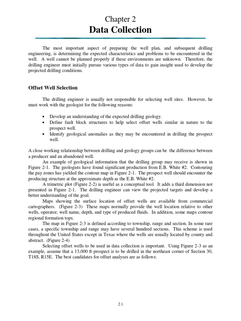 Chapter 2 Data Collection | PDF | Oil Well | Geology