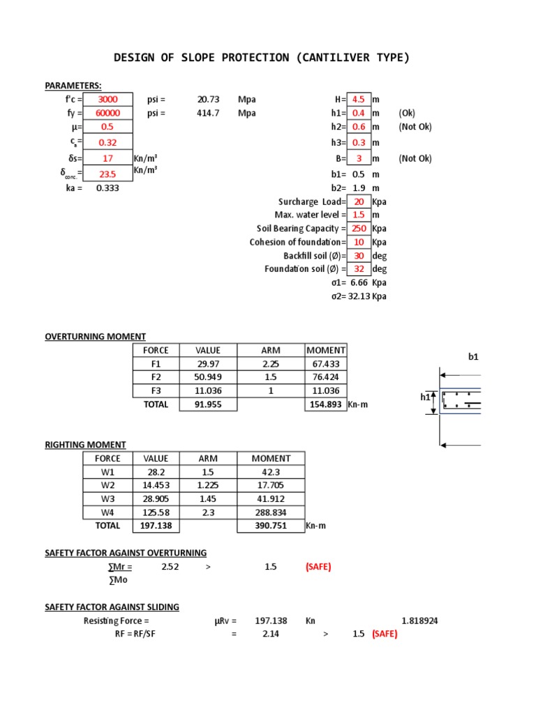 Design of Concrete Slope Protection | PDF | Civil Engineering | Solid ...