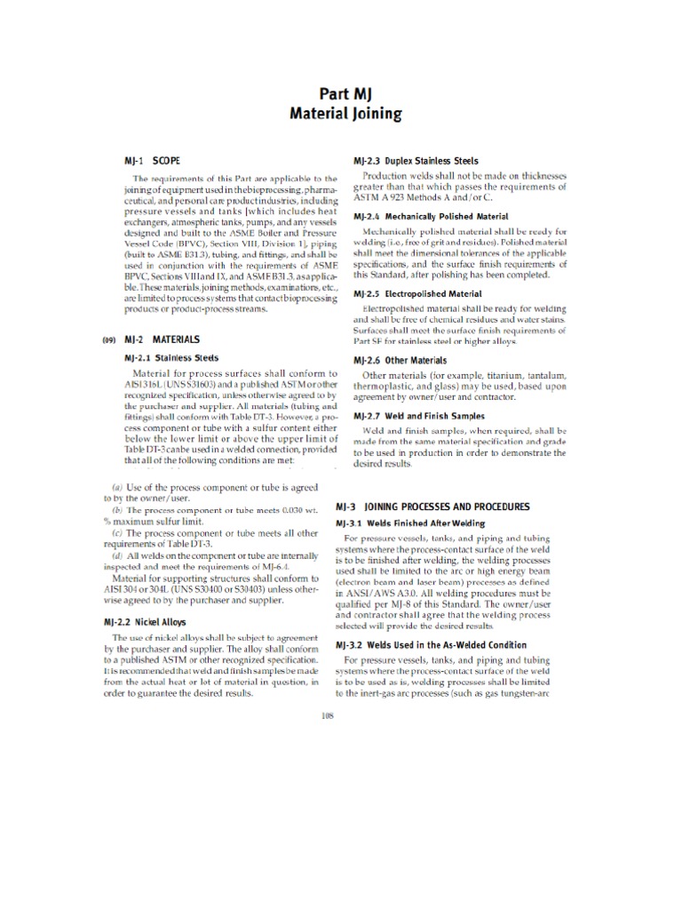 Asme Bpe 2009 Seccion MJ | PDF