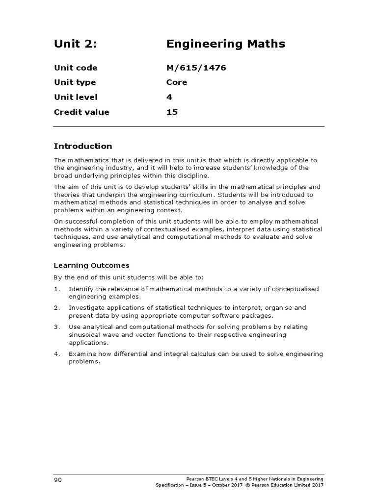 Unit 2 Engineering Maths Syllabus | PDF | Trigonometric Functions ...