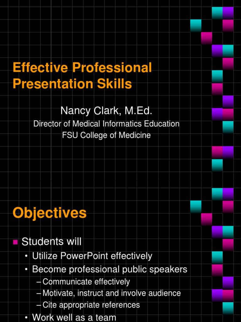 Medinfo Effective Professional Presentation Skills | PDF | Typefaces | Neoplasms
