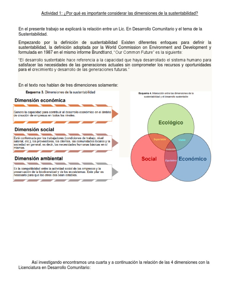 Dimensiones de La Sustentabilidad. | PDF | Sustentabilidad | Desarrollo sostenible