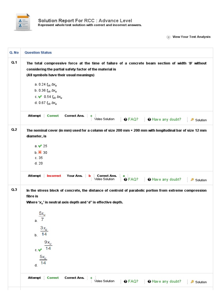 RCC MADE EASY TEST Series | PDF | Beam (Structure) | Bending