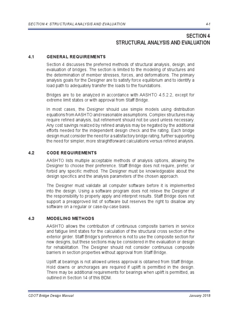 Analysis Methods and Modeling Considerations for Bridge Structural ...
