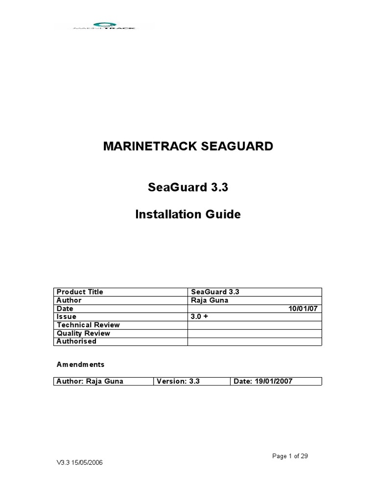 A Comprehensive Guide to Installing and Configuring the SeaGuard Ship ...
