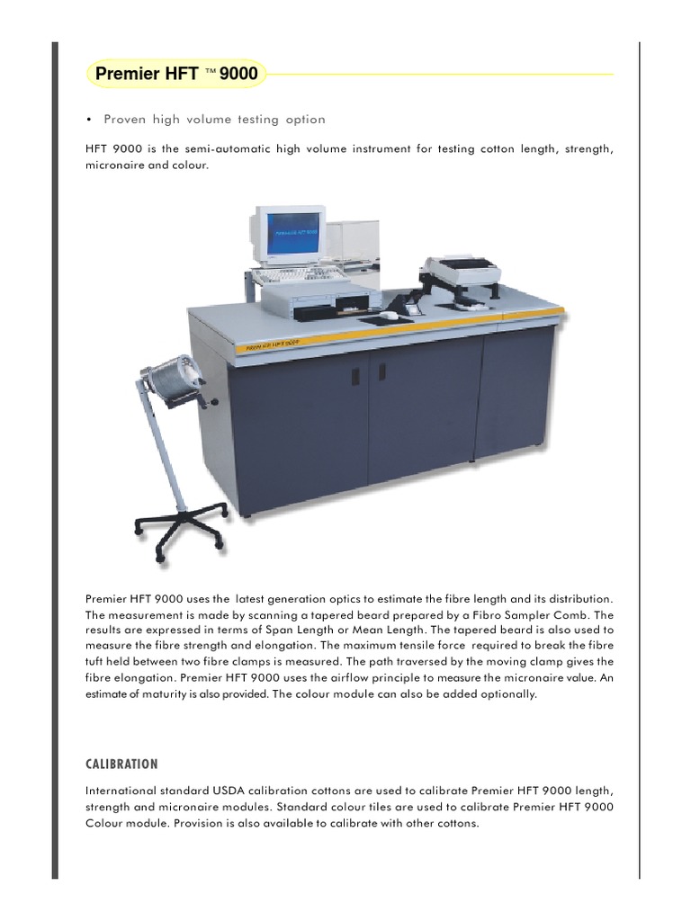 Premier HFT 9000: Proven High Volume Testing Option | PDF | Calibration ...