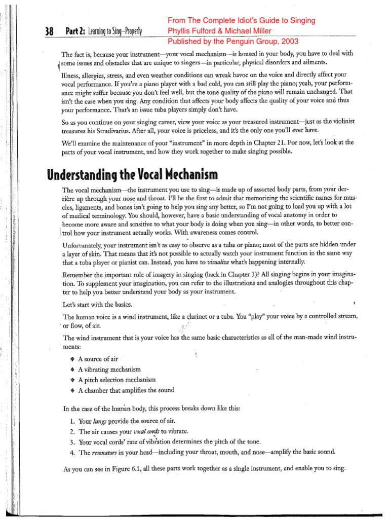 Vocal Anatomy Annotated PDF | PDF