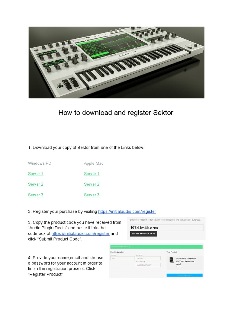 How To Download and Register Sektor: Windows PC Apple Mac | PDF