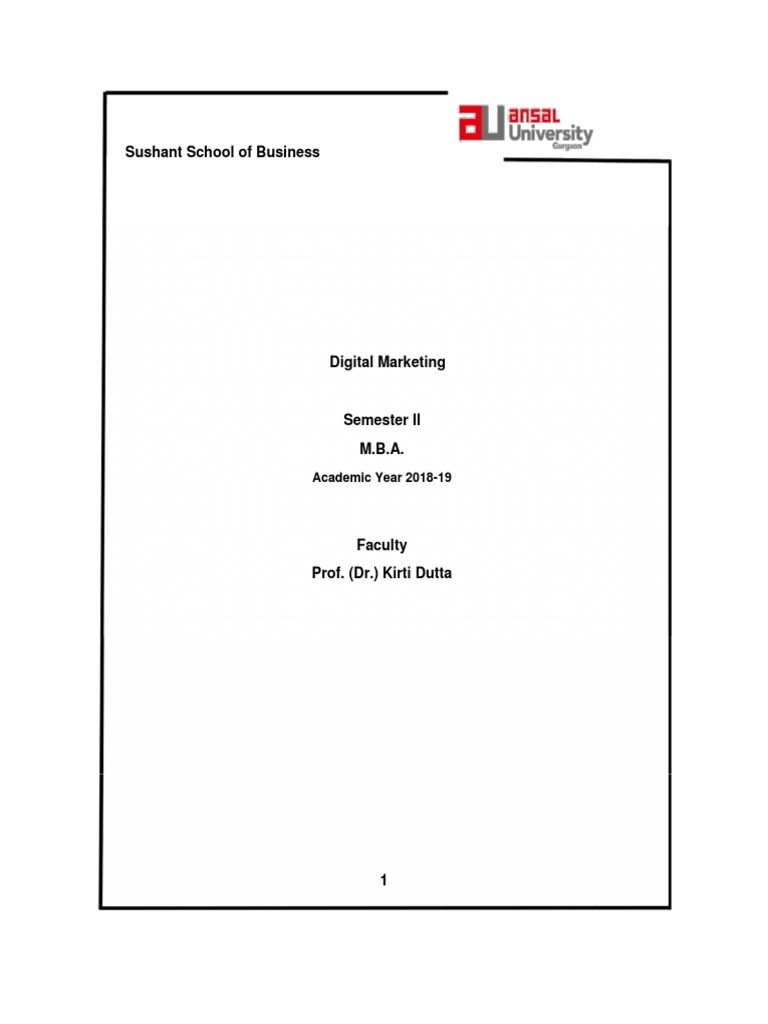 Booklet Digital Marketing | PDF | Academic Dishonesty | Digital Marketing