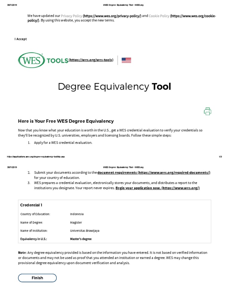 WES Degree Equivalency Tool | PDF | Academic Degree | Academia