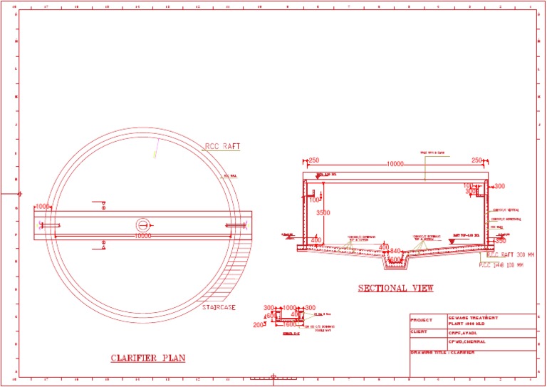 Sewage treatment plant clarifier drawing | PDF