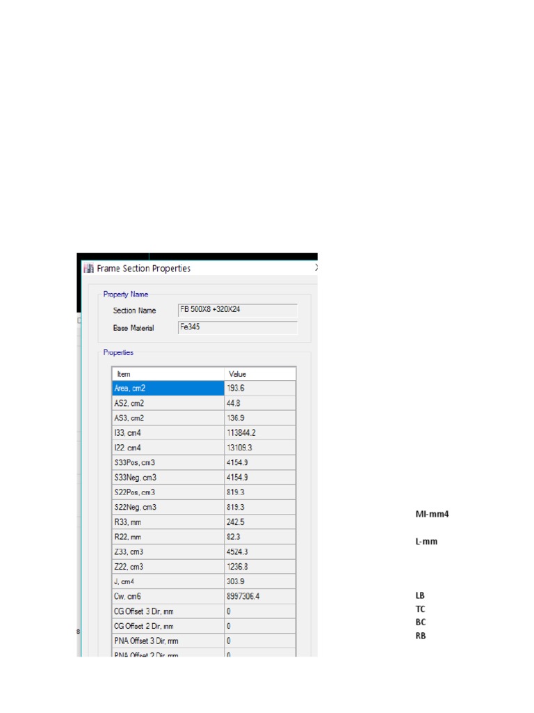 Structural Analysis of a Steel Frame including Member Properties, Load ...