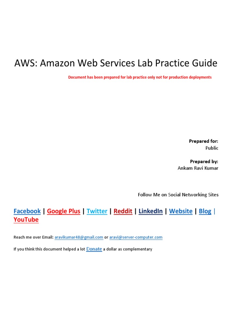 AWS Lab Practice Guide by WWW - Server Computer 13-12-2018 | PDF ...
