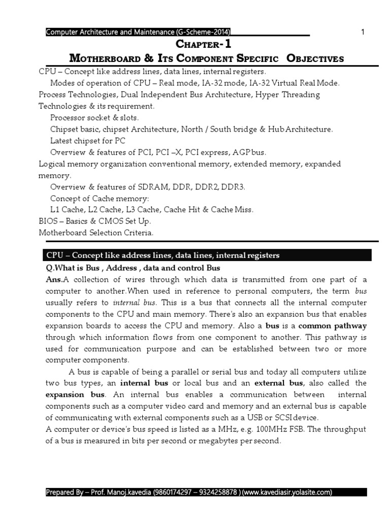 1 chapter-CHM | PDF | Random Access Memory | Cpu Cache