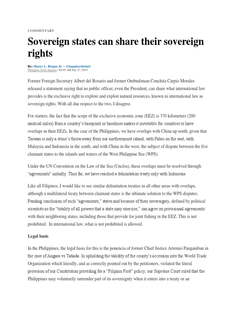 Sovereign States Can Share Their Sovereign Rights | PDF | Sovereignty ...