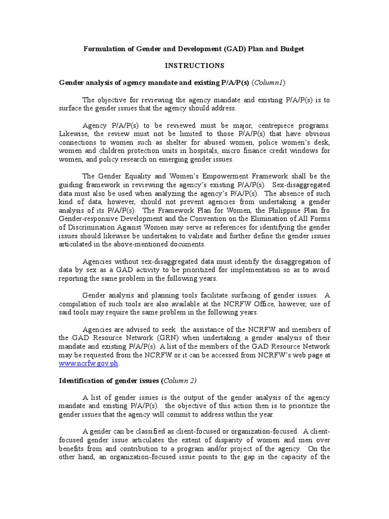 Formulation of Gender and Development | PDF | Gender | Gender Studies