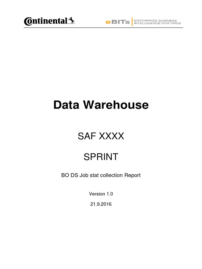 SAF XXXX BO DS Job Stat Collection Technical Spec | PDF | Oracle ...
