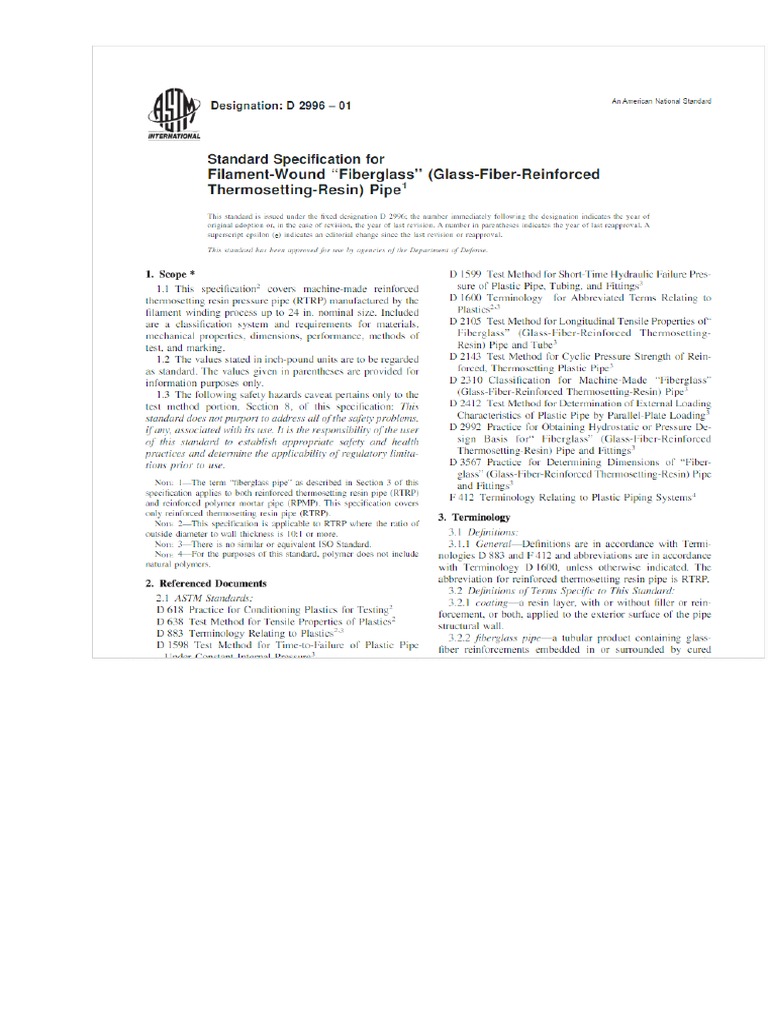 Astm-D 2996 | PDF