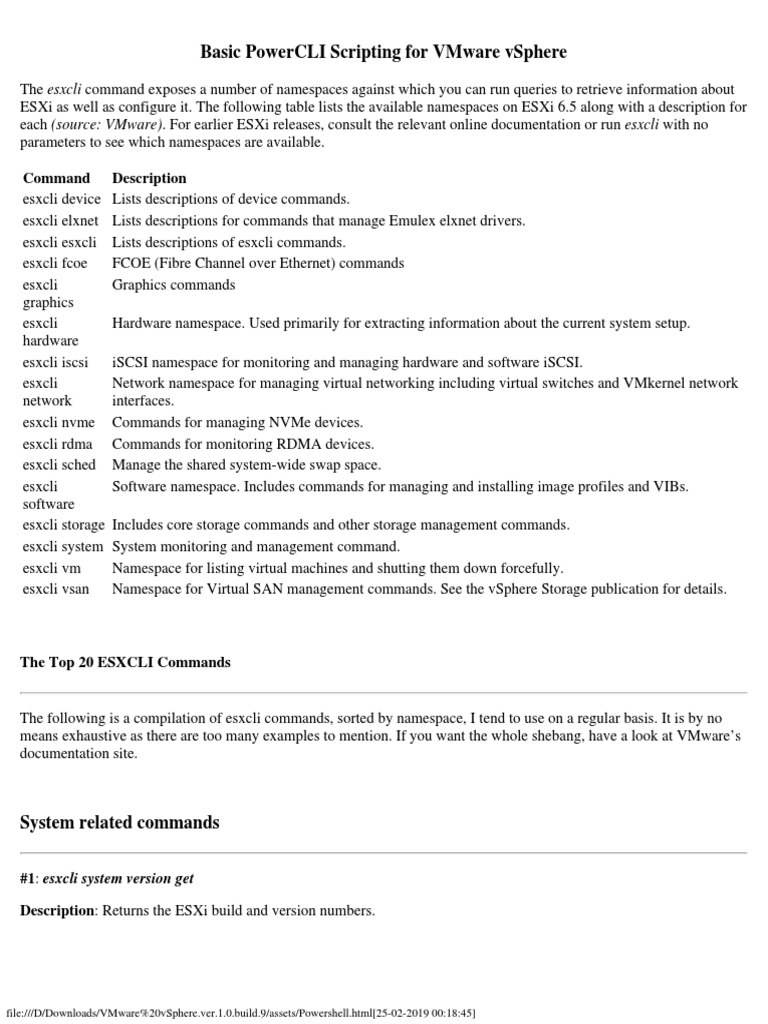PowerCLI Scripting For VMware VSphere | PDF | Virtual Machine | V Mware