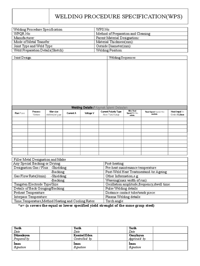 Welding Procedure Specification (WPS) : Joint Design Welding Sequences ...