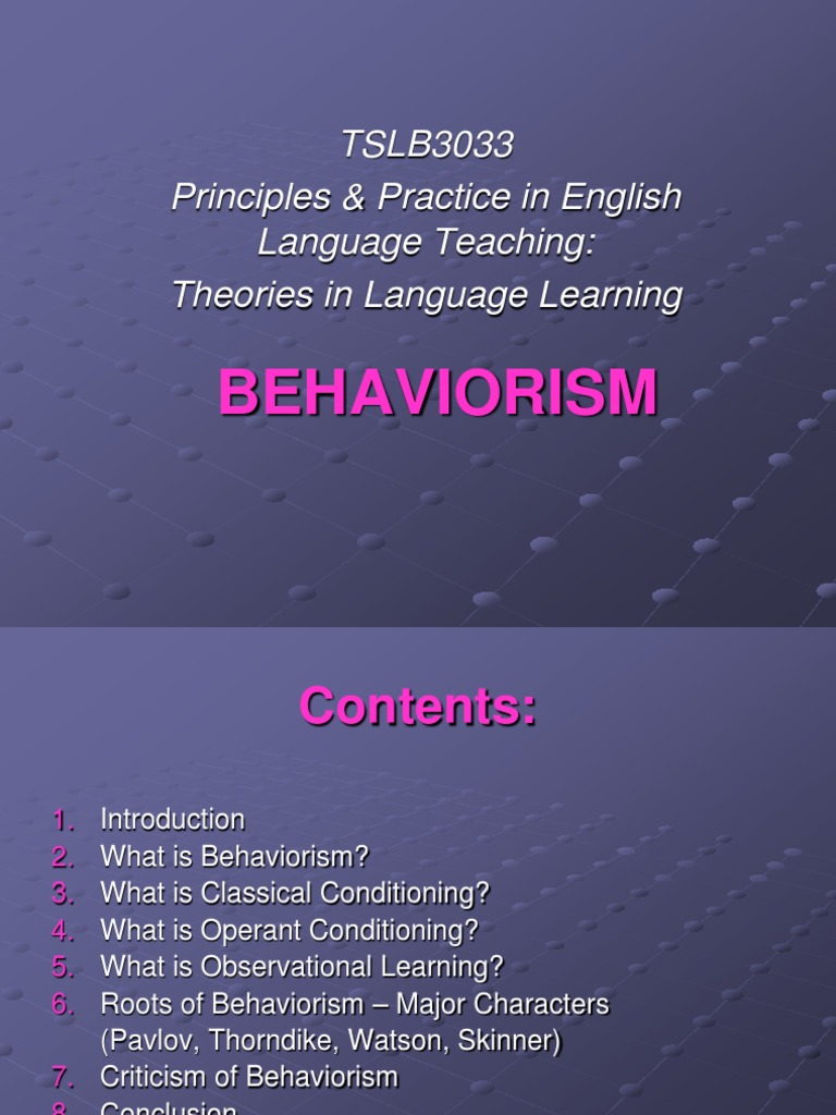 Behaviorism | PDF | Behaviorism | Reinforcement