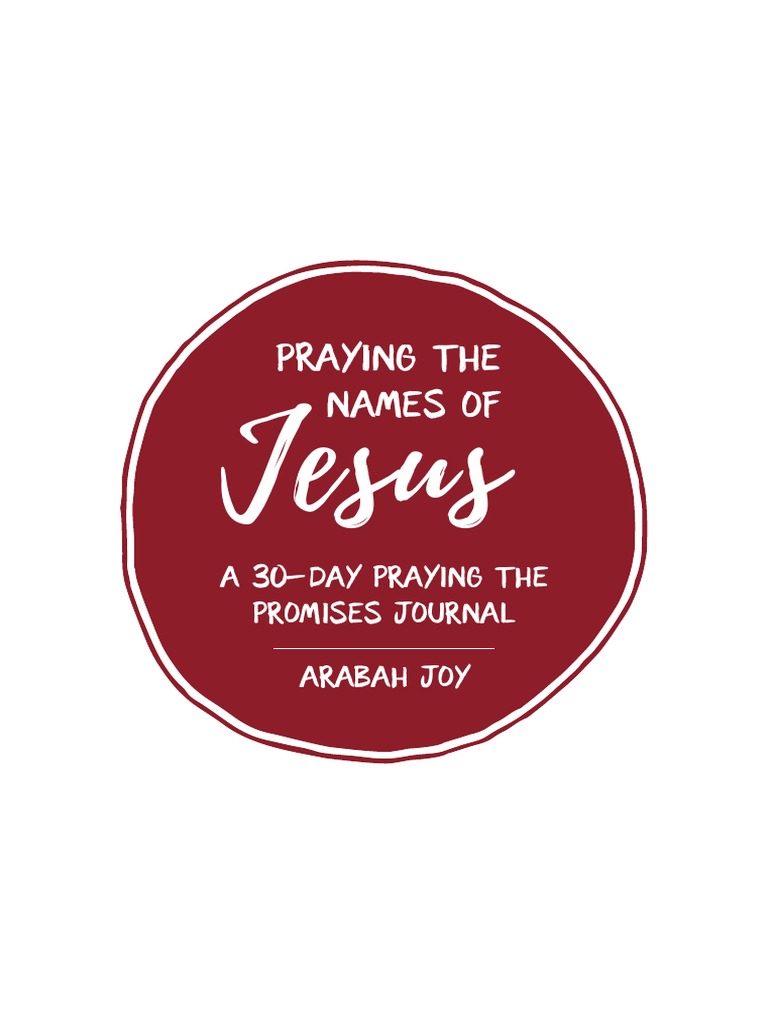 Name of Jesus 30 Day Prayer Journal FINAL | PDF | Lamb Of God | Jesus