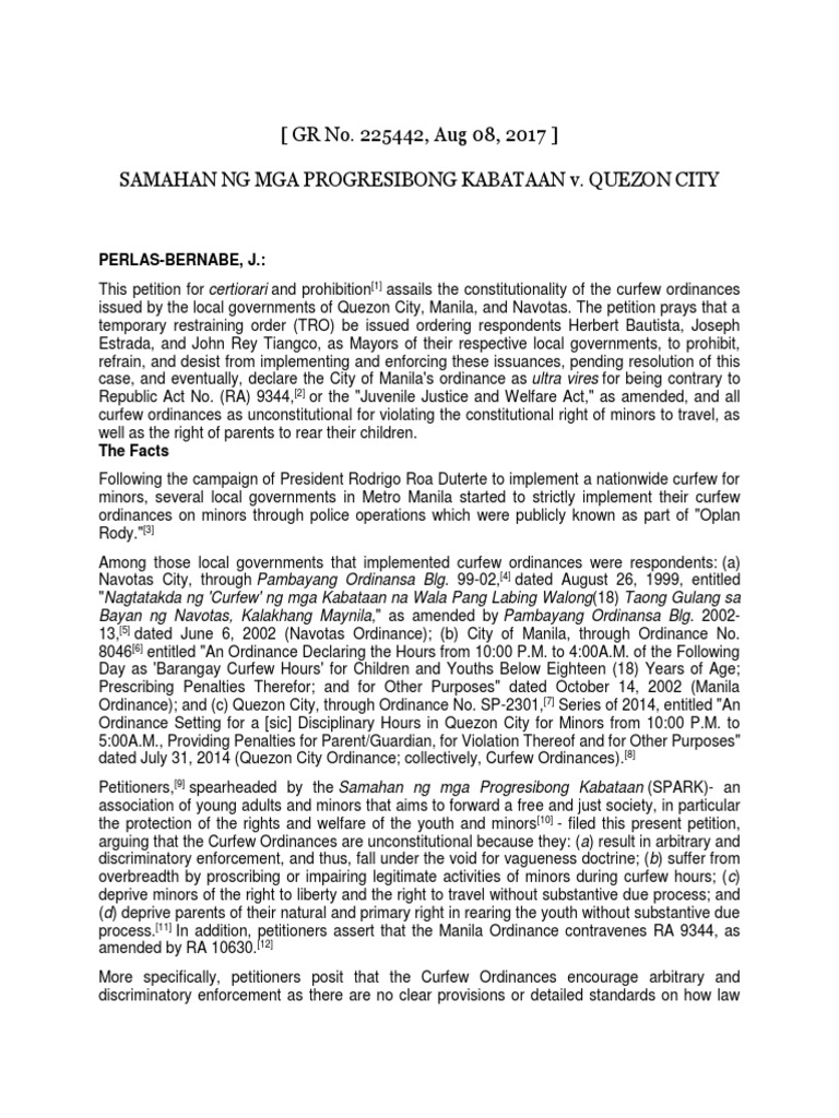 GR No. 225442 Full Text | PDF | Overbreadth Doctrine | Standing (Law)