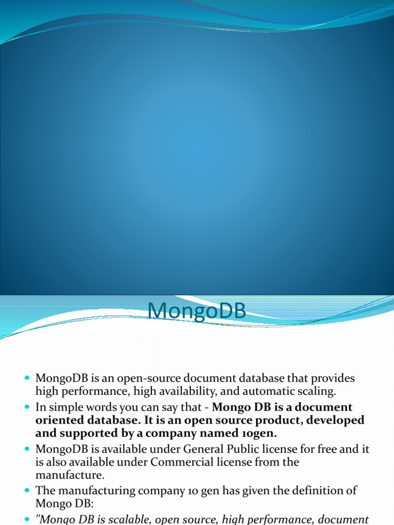 Mongo DB | PDF | Mongo Db | Data Type