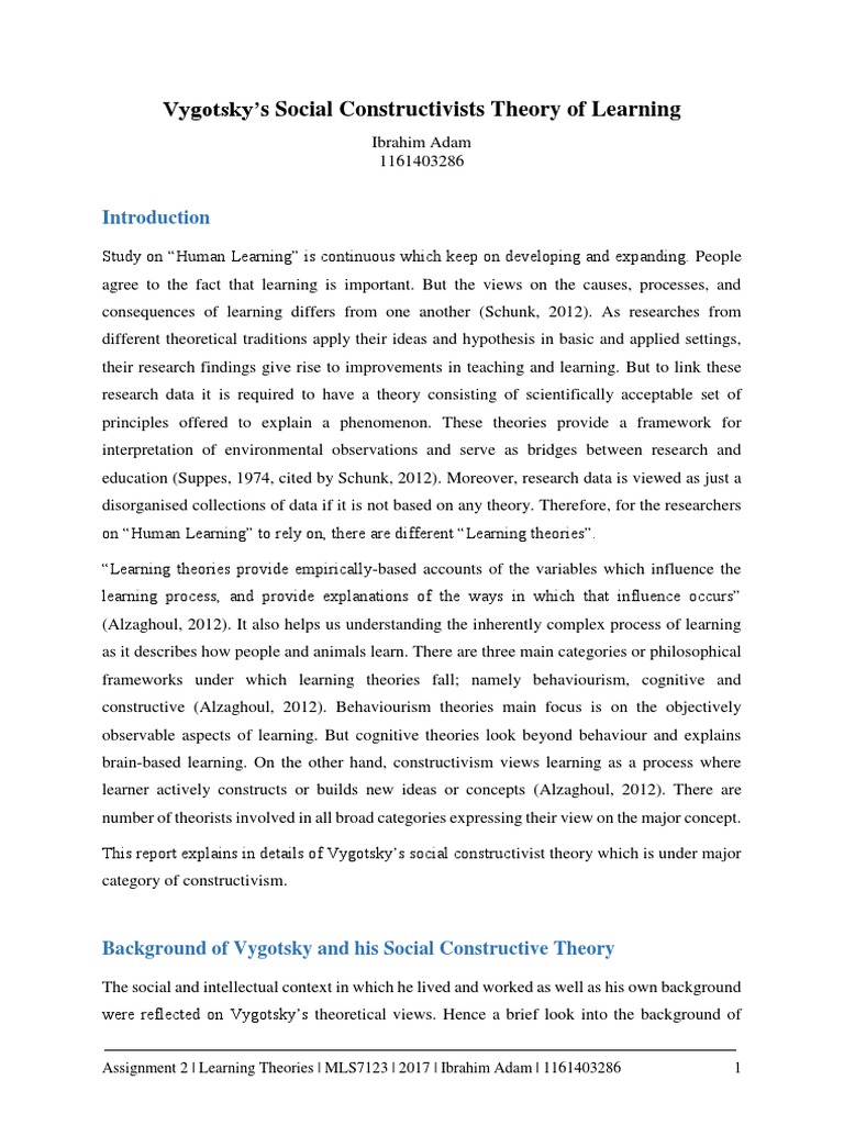 Constructive Learning Theory | PDF | Constructivism (Philosophy Of ...