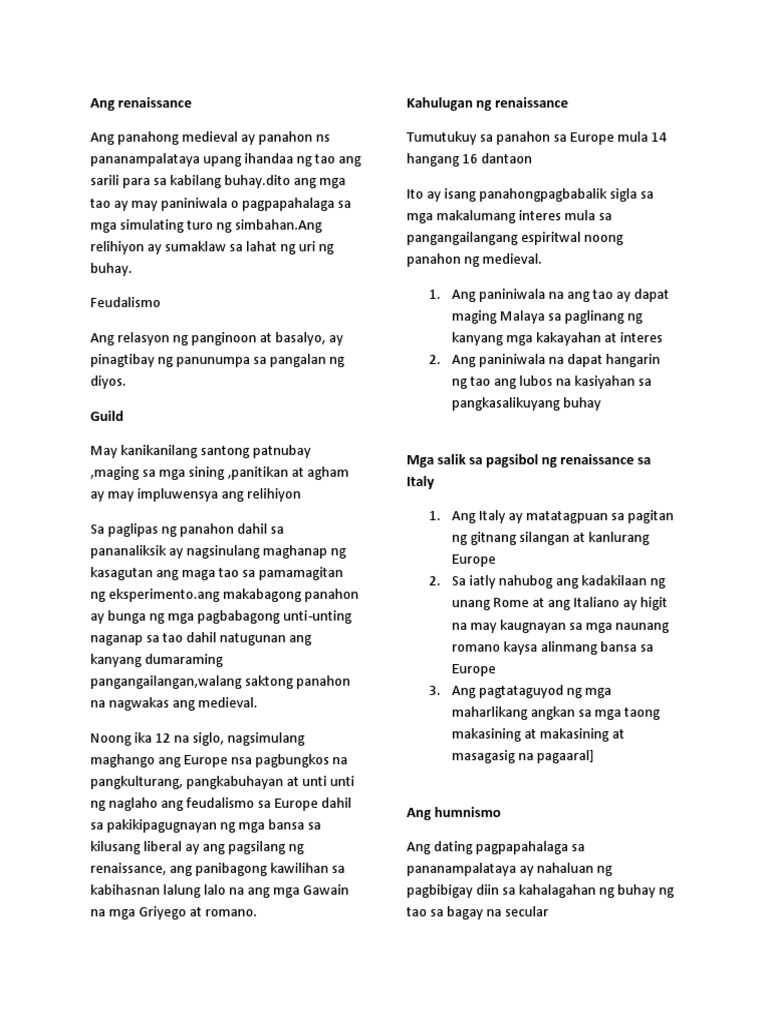 Ang Renaissance | PDF