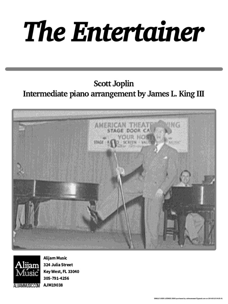An Intermediate Piano Arrangement of Scott Joplin's Classic Ragtime ...