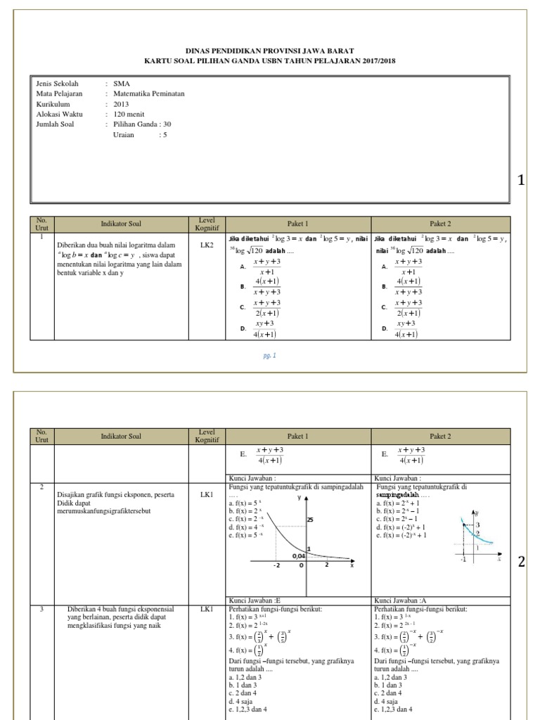Kartu Soal Dengan Anchor | PDF