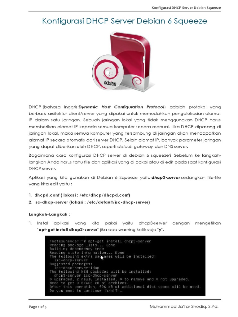 Konfigurasi DHCP Server Debian 6 Squeeze | PDF | Metode & Bahan Ajar | Teknologi & Rekayasa