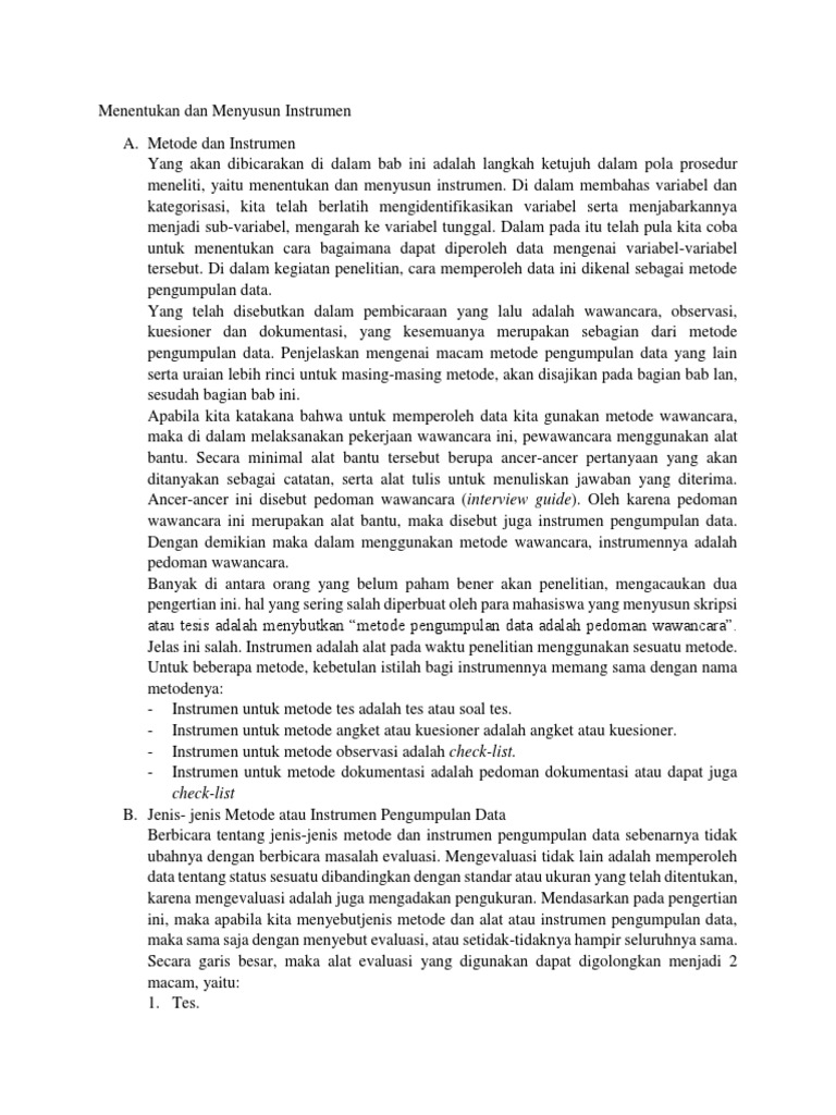 Menyusun Instrumen Penelitian Sosial | PDF | Karier & Perkembangan