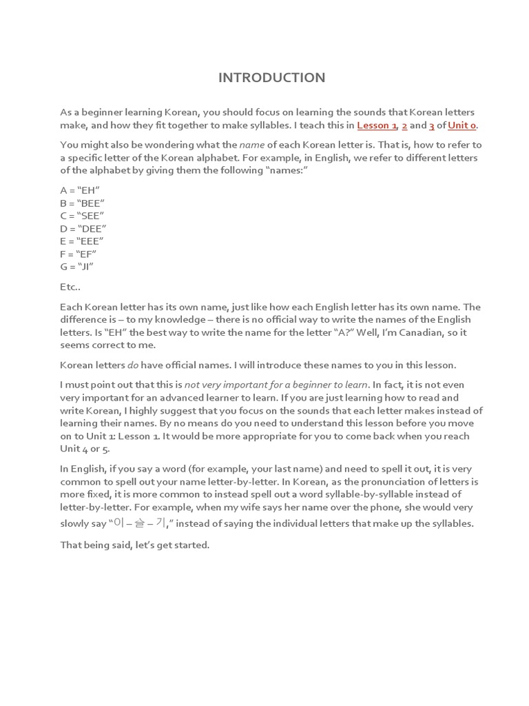 Korean Alphabet Basics for Beginners | PDF | Philology | Language Arts ...