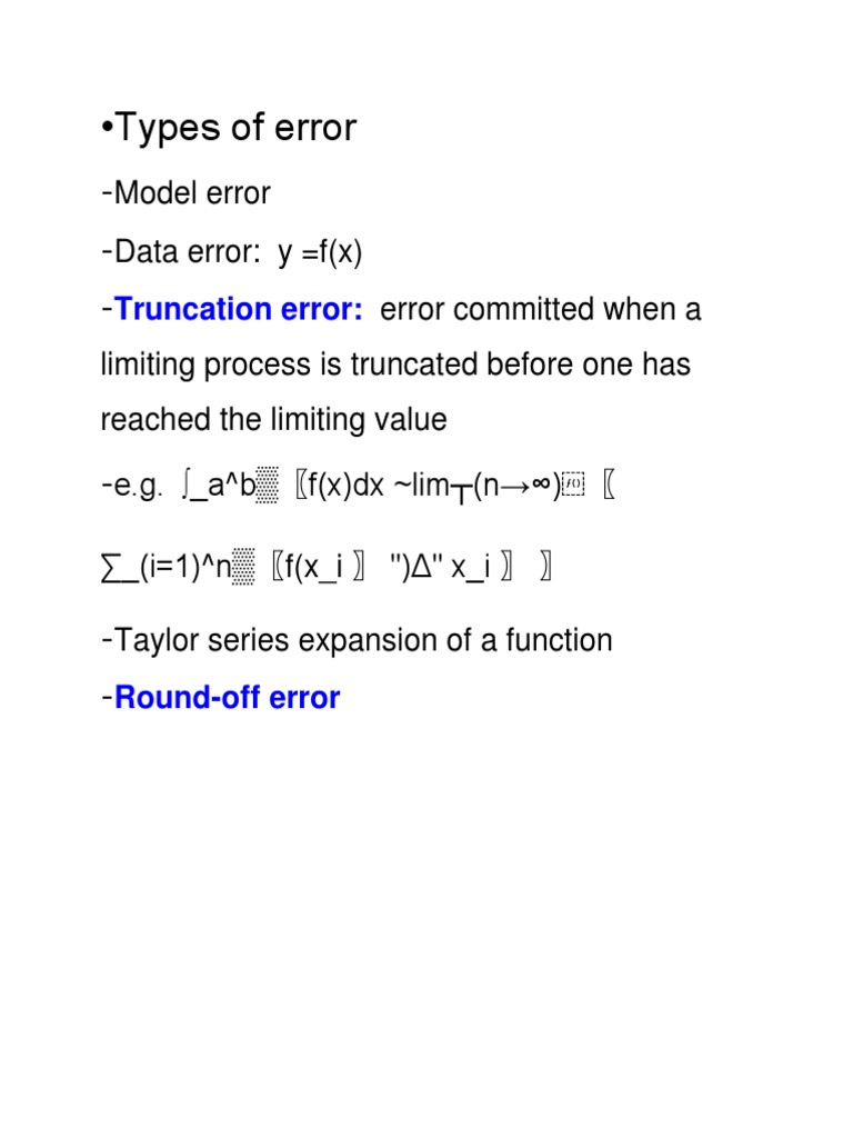 Types of Errors | PDF