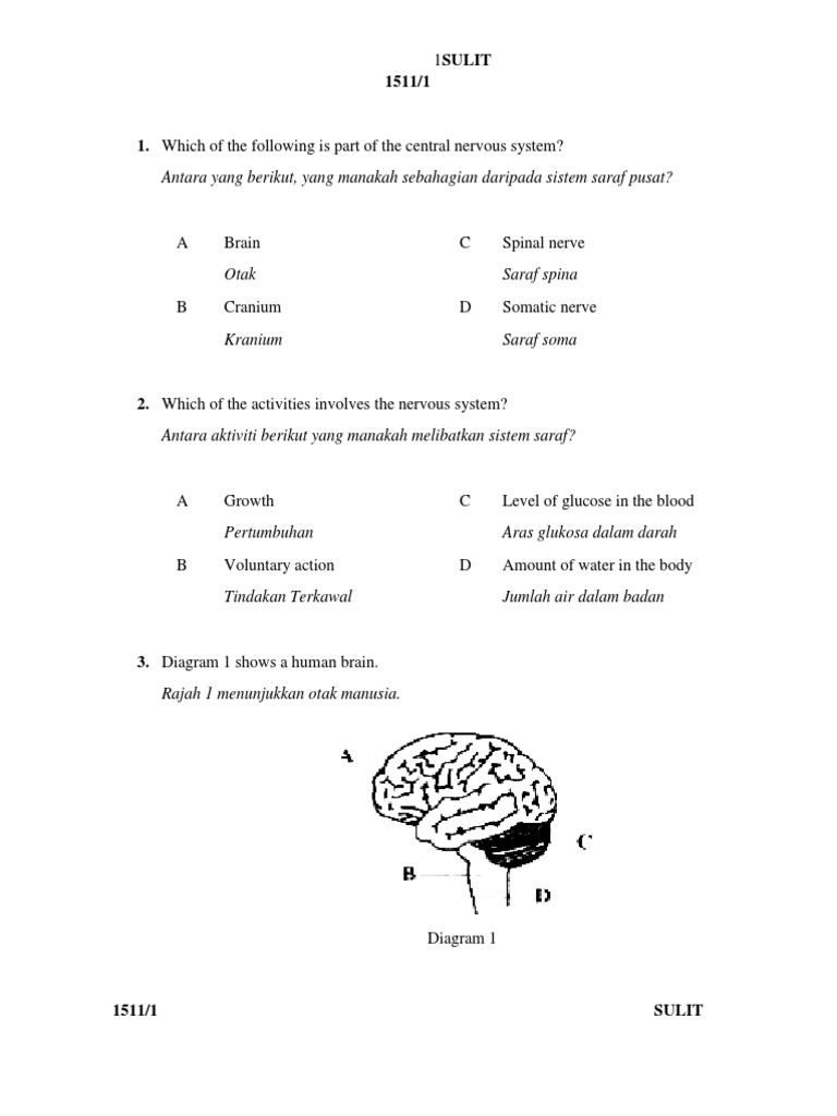Soalan Sains k1 Trial SPM | PDF | Science & Mathematics