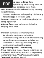 Mga Sinaunang Kabihasnan NG Asya - Handouts | PDF